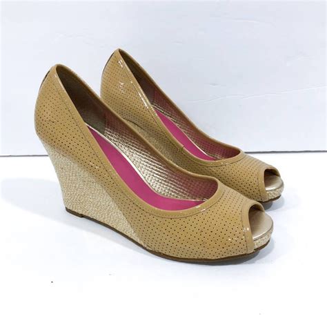 Lilly Pulitzer Shoes Lilly Pulitzer Perforated Patenet Leather Espadrille Wedges Poshmark