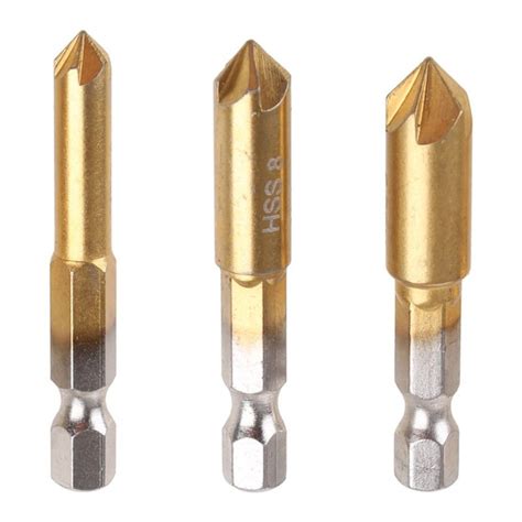 (1 комплект из 3 штук) 1/4" шестигранный хвостовик 90 градусов дерево ...