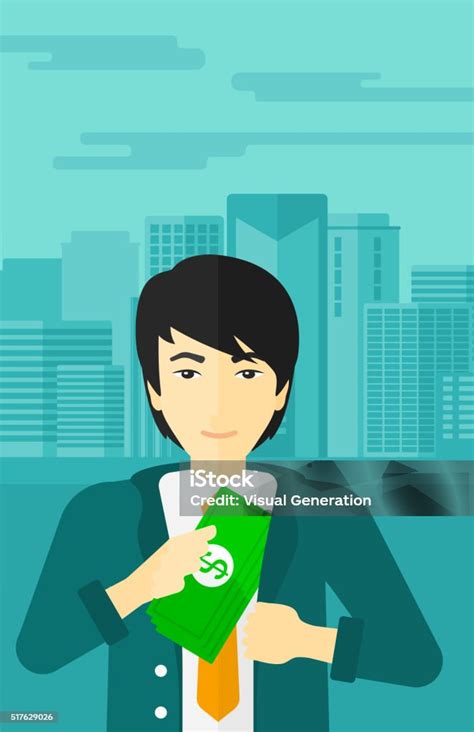 Man Putting Money In Pocket Stock Illustration Download Image Now