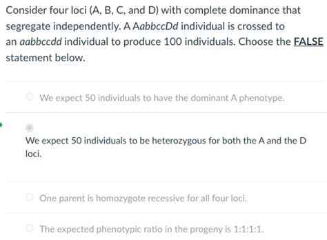 Solved Consider Four Loci A B C And D With Complete