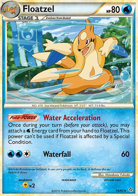 Floatzel 16 95 Hs Unleashed Rare Pokemon Card Near Mint Tcg