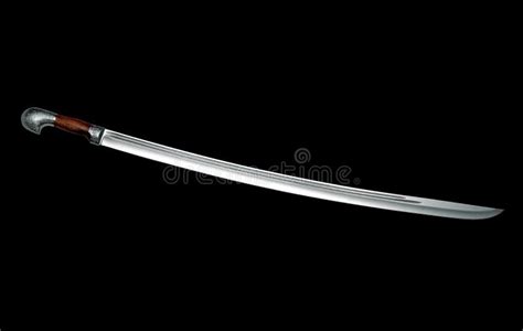 Naked Circassian Cavalry Sword On Black Stock Image Image Of Cossack Saber