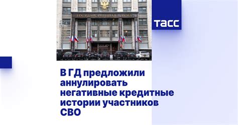 В ГД предложили аннулировать негативные кредитные истории участников СВО