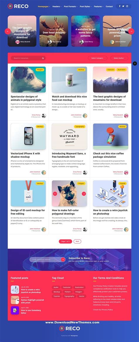 Reco Minimal Lightweight Amp Theme For Freebies Blog Themes