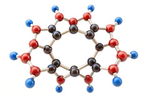 Cyclodextrin Molecule With A Symmetrical Molecular Structure Isolated On White Background