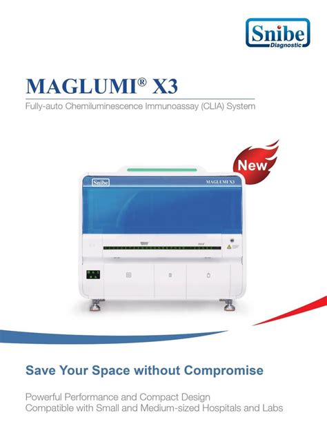 Snibe Fully Automatic Maglumi X3 Immunoassay Analyzer 80 Plate Class