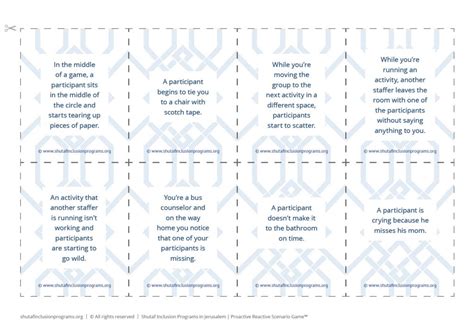 Proactive Reactive Scenario Game™ Shutaf