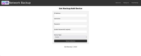 Github Diyarbagisflasknetworkbackup A Free Open Source Flask App For Backup On Switches