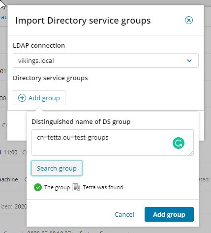 Configure Directory Service Groups In SEM