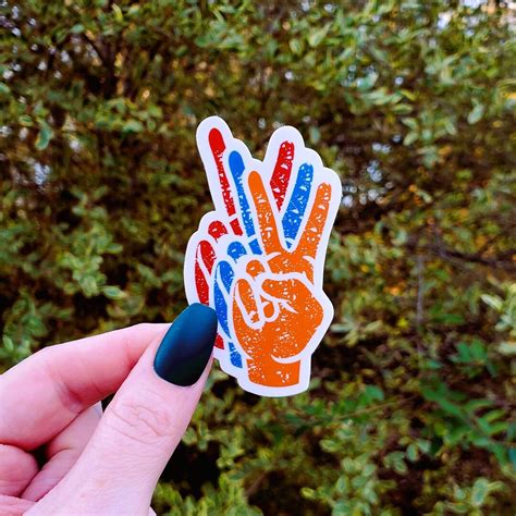 Peace Sign Sticker Peace Sticker Retro Sticker Hippie Sticker Boho