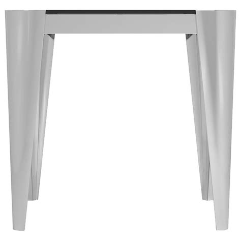 Square Glass Top End Table Silver And Grey Caprice Furniture
