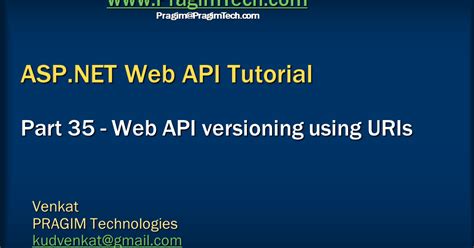 Sql Server Net And C Video Tutorial Web API Versioning Using URI