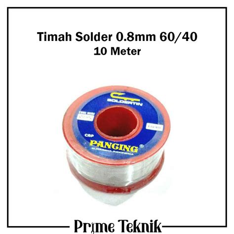 Timah Solder Wire Cap 0 8mm 60 40 Pancing 1 Roll 10 Meter Tinol Tenol Lazada Indonesia