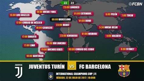 Schedules And Tv Of The Party Juventus Vs Fc Barcelona Pre Season 2017