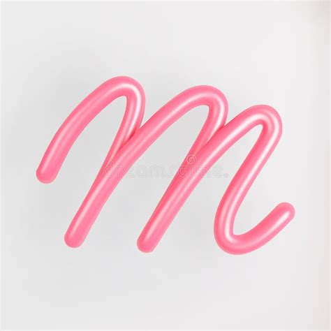 Red Cursive Letter M