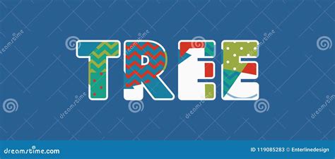 Tree Concept Word Art Illustration Stock Vector Illustration Of Timber Typescript 119085283