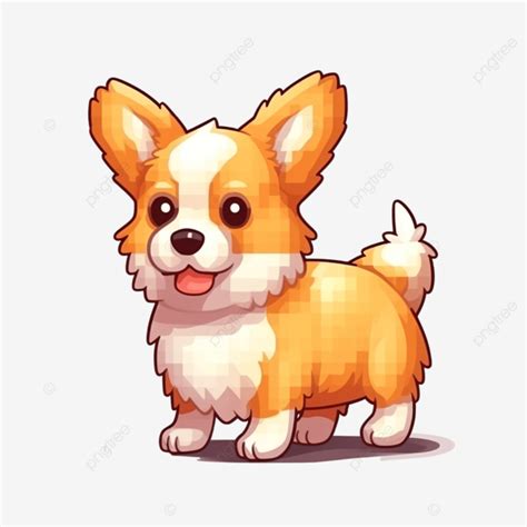 像素藝術柯基犬可愛卡通 像素艺术 柯基犬 卡通片png去背圖片素材免費下載，免摳圖設計圖案下載 Pngtree
