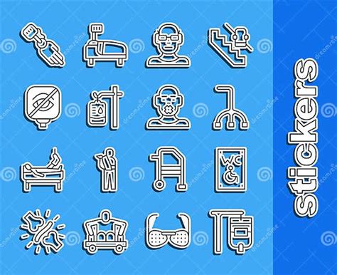 Set Line Iv Bag Separated Toilet For Disabled Walking Stick Cane Poor Eyesight Blindness