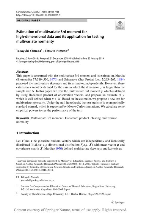 Estimation Of Multivariate 3rd Moment For High Dimensional Data And Its Application For Testing