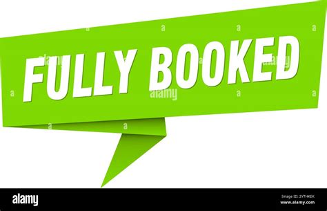 Fully Booked Banner Fully Booked Speech Bubble Label Sticker Ribbon