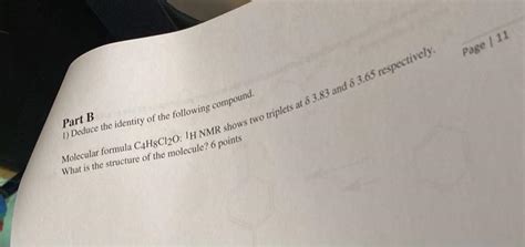 Solved Part B 1 Deduce The Identity Of The Following