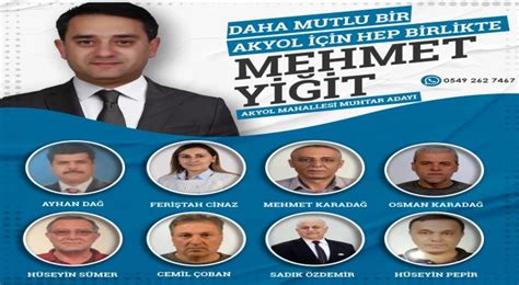 Mehmet Yiğit Muhtar Adaylığını Açıkladı