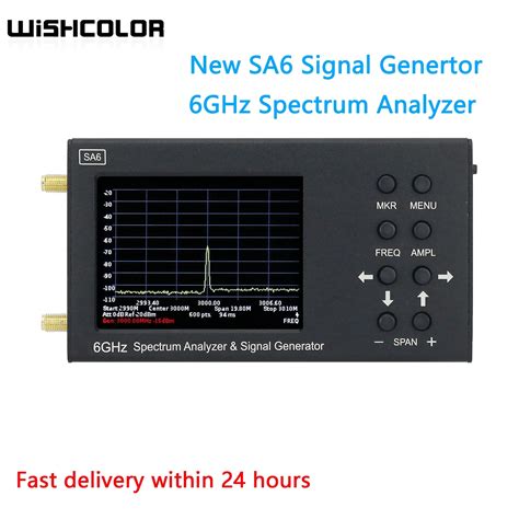 wishcolor sa6 6ghz spectrum analyzer signal generator rf signal source wi fi 2g 3g 4g lte