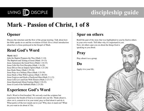 Discipleship Guide Mark 1 Of 8 Living Disciple