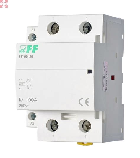 Модульный контактор ST100-20, 100А, 2н.о. контакт, управление 230V AC ...