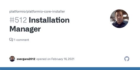 Installation Manager · Issue 512 · Platformioplatformio Core