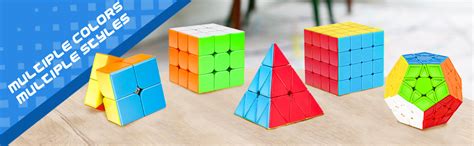 Auntyfey Speed Cube Set 5 Pack Speed Magic Cube Set With Speed Cube 3x3 2x2 4x4