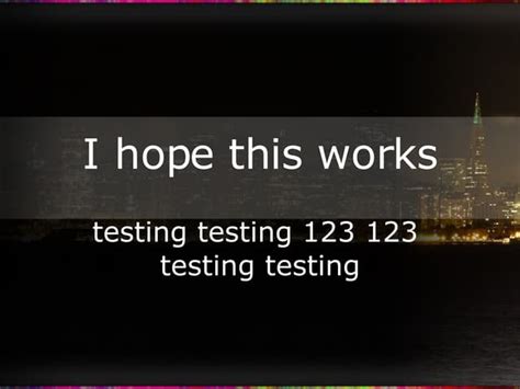 Testing Ppt