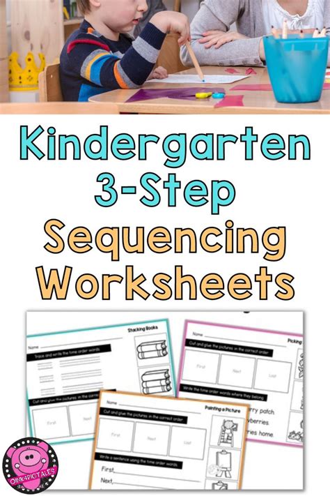 Kindergarten 3 Step Sequencing Worksheets Sequencing Worksheets Kindergarten Math Resource