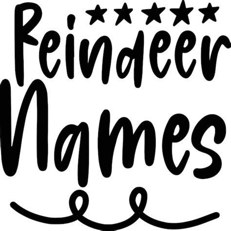 Nomes De Renas Vetor Premium