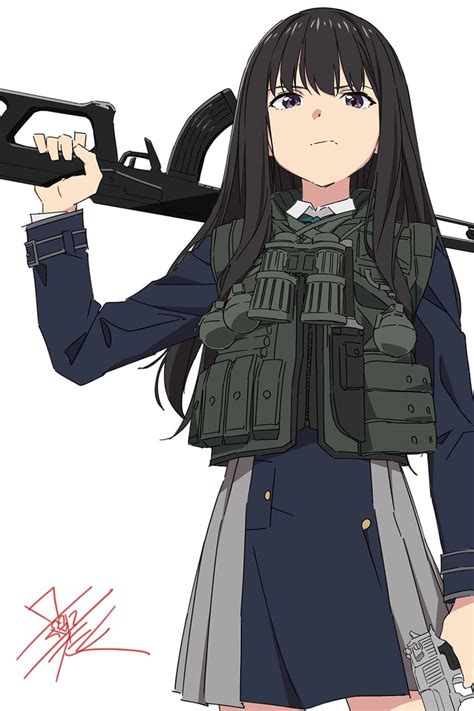 Inoue Takina Lycoris Recoil And 1 More Drawn By Taku1122 Danbooru