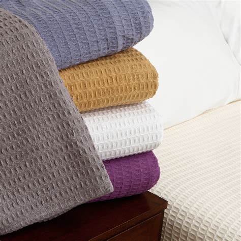 Heavyweight Woven Waffle Weave Cotton Blanket Ebay