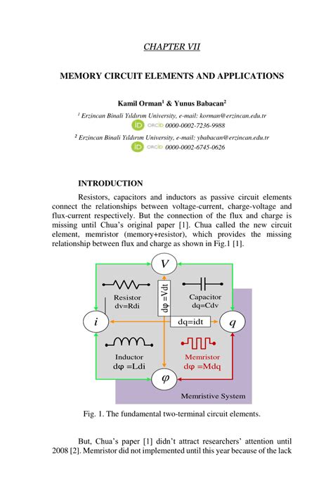 pdf memory circuit elements and applications