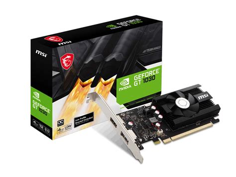 قیمت و بررسی مشخصات کارت گرافیک ام اس آی مدل Msi Geforce Gt 1030 4gd4 Lp 4gb Gddr4 Oc Edition