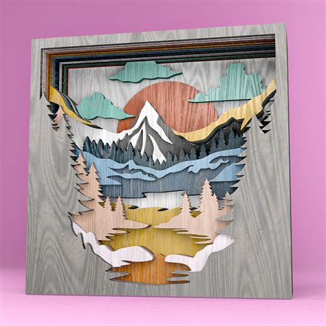 Multilayer Laser Cut Fles 13 Layer Art Piece For Glowforge SVG