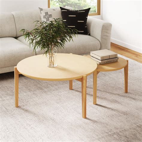 Nathan James Kendall Round Modern Nesting Coffee Set Of 2 Stacking