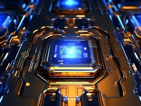 Premium Ai Image Futuristic Circuit Board Background With Processor Modern Technology Chip
