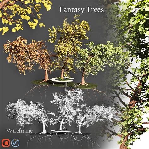 Trees Set 3d Turbosquid 2118266