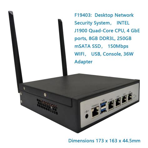 Small Desktop Network Firewall Hardware Device With 4GbE Optional Wifi