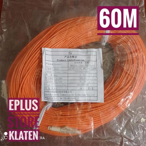 Jual Kabel Patchcord 60M LC To LC Simplex MultiMode Patchcore Om3 2mm K114 Shopee Indonesia