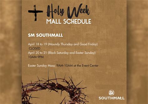 Manila Shopper Holy Week 2019 Supermarket Mall Hours Coffee Shops