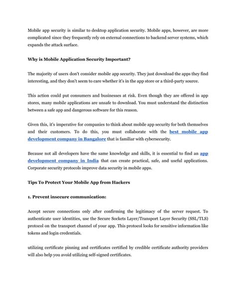 Tips To Protect Your Mobile App From Hackers Pdf
