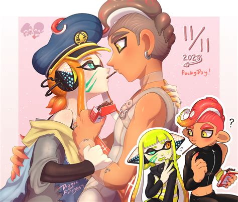 Pocky Day Captainagent 3 X Agent 8 Dragonfire3859 Illustrations