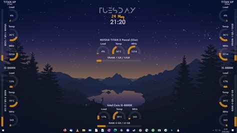 Hardware Monitor Skin Rainmeter Ndephil