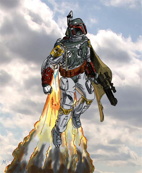 Boba Fett Take Off Colored By Paleos On Deviantart