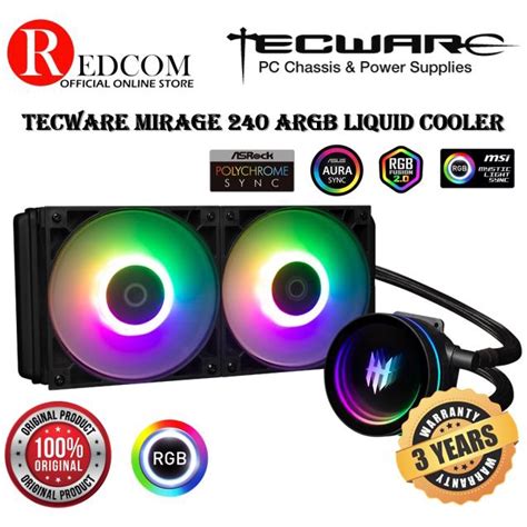 Tecware Mirage 240 Argb Liquid Cooler 240mm Shopee Malaysia